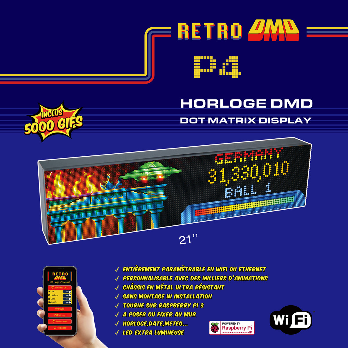 HORLOGE DMD P4 DOT MATRIX – Vintage Legends