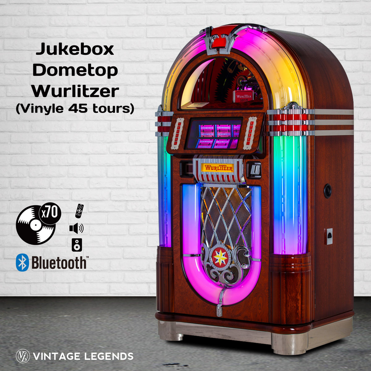 Jukebox Dometop Wurlitzer (Vinyle 45 tours) – Vintage Legends